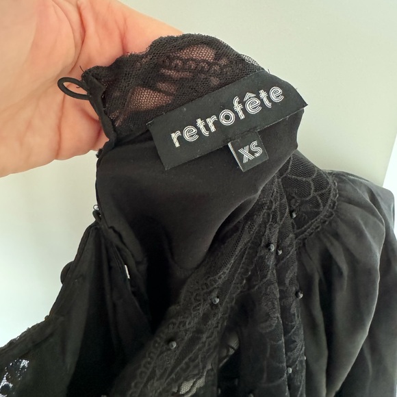 Retrofete | Tops | Retrofete Silk Lace Embroidered Bodysuit | Poshmark